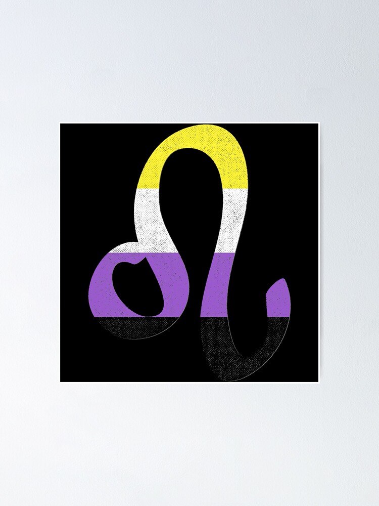 Nonbinary Leo Pride Flag Zodiac Sign Poster For Sale By Valador