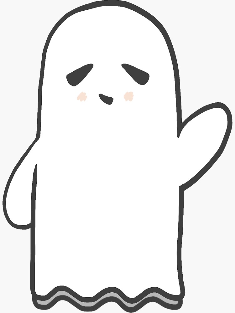 "Ghost Wave" Sticker for Sale by LittleWillowArt | Redbubble