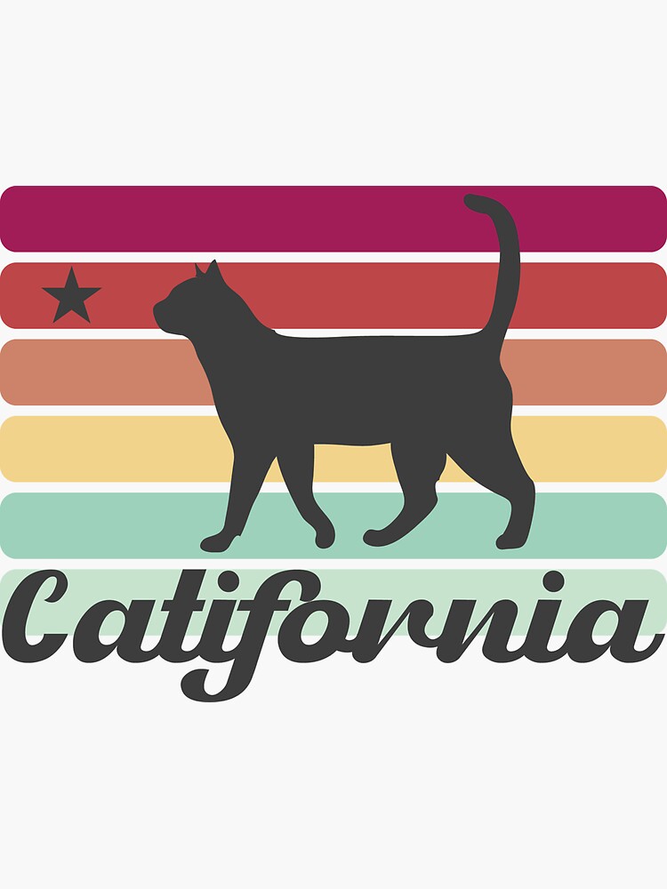 "Cats for California - Catifornia Flag" Sticker for Sale by Planative ...