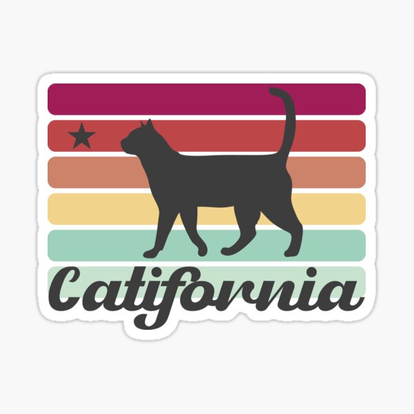 "Cats for California - Catifornia Flag" Sticker for Sale by Planative ...