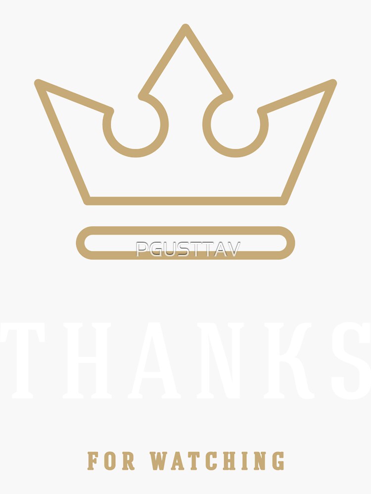 "Thanks for watching" Sticker for Sale by PGUSTTAV | Redbubble
