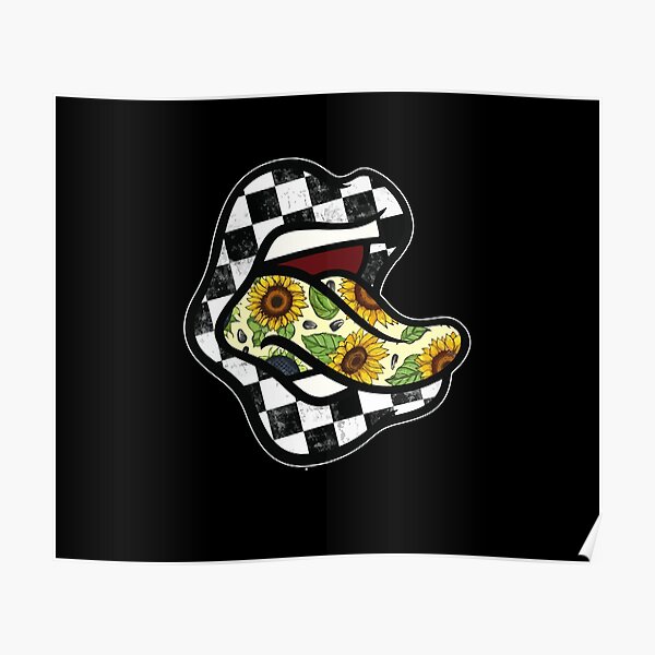 "Checkerboard Sunflower Tongue Out Checkered Lips" Poster by kdiamond1 ...