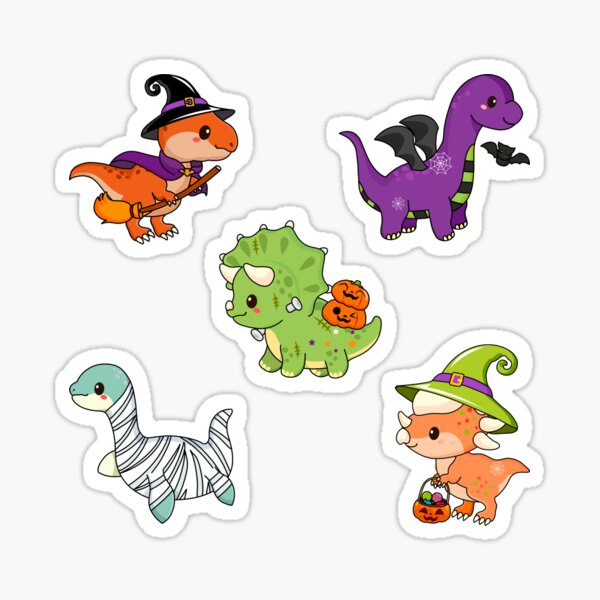 "Halloween Dino Pack" Sticker for Sale by Createli | Redbubble