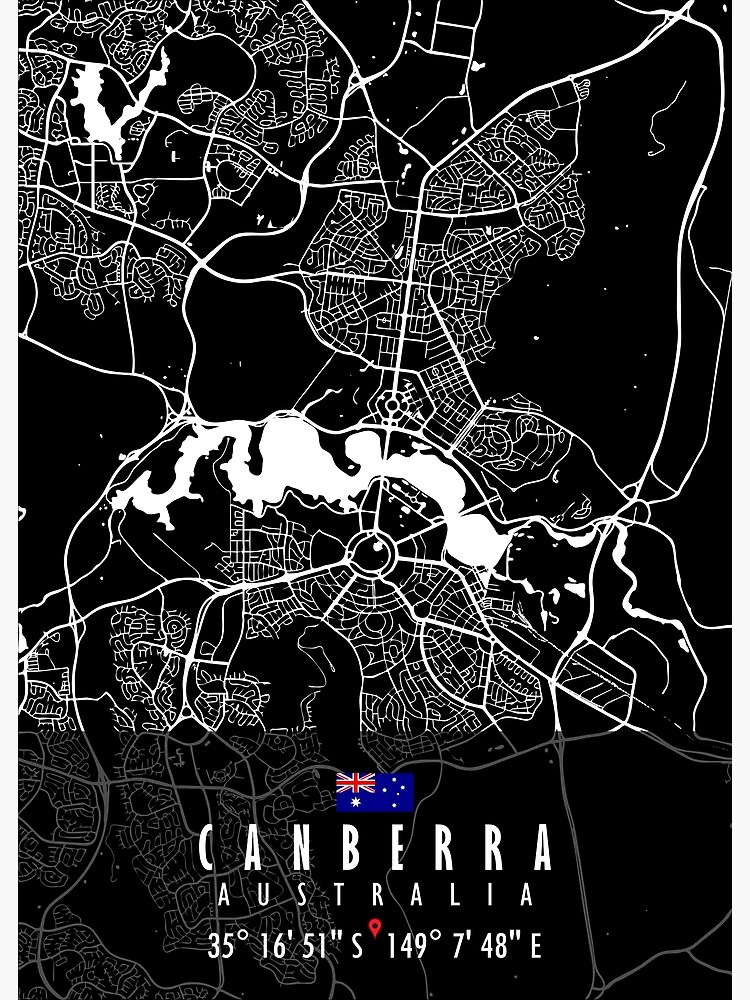 "CANBERRA MAP AUSTRALIA" Poster for Sale by hatimelhag | Redbubble