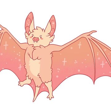 "Cute Pink Bat " Sticker for Sale by Hyac1nth-art | Redbubble