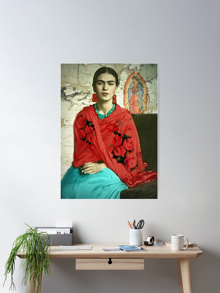 Póster for Sale con la obra «Frida Kahlo con Nuestra Señora de ...