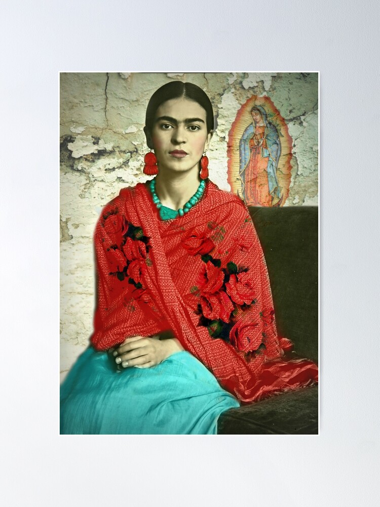 Póster for Sale con la obra «Frida Kahlo con Nuestra Señora de ...
