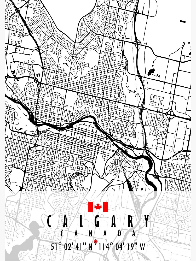 "CALGARY MAP CANADA" Poster by hatimelhag | Redbubble