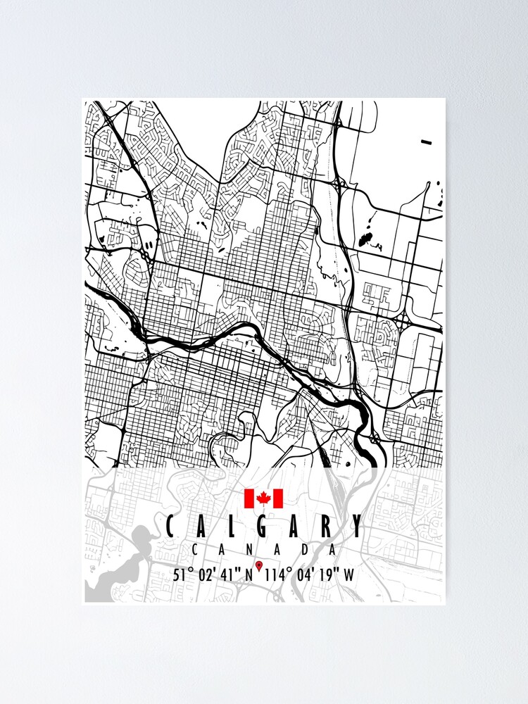 "CALGARY MAP CANADA" Poster by hatimelhag | Redbubble