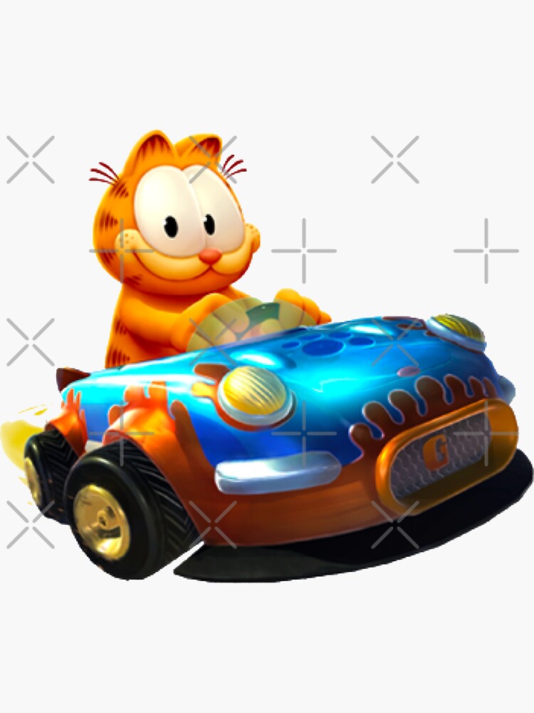 "Garfield Kart Furious Racing" Sticker for Sale by MonkeyShirtsCO ...