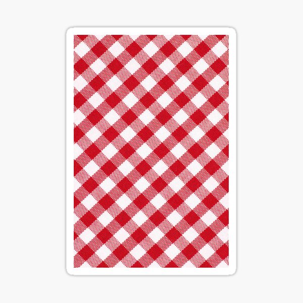 "Pattern - Red and White Diagonal Cross Check" Sticker for Sale by ...