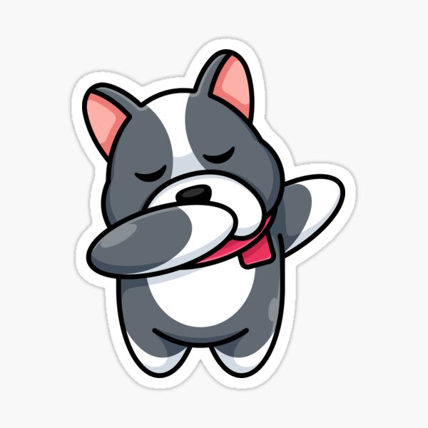 "Cute baby dog dabbing cartoon" Sticker by Wawadzgnstuff | Redbubble