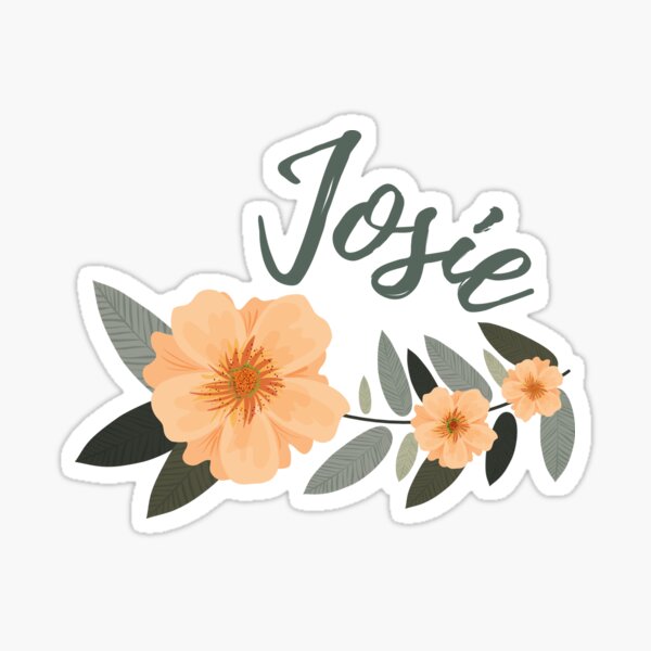 "Josie Name With Pretty Flowers | Name Design Orange And Green Plants ...