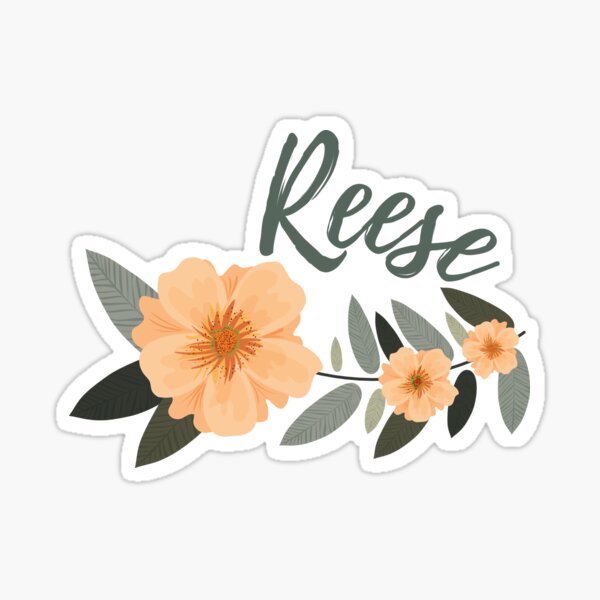 "Reese Name With Pretty Flowers | Name Design Orange And Green Plants ...