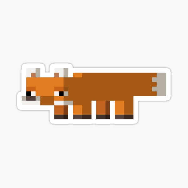 "Minecraft fox" Sticker for Sale by OneMorePixel | Redbubble