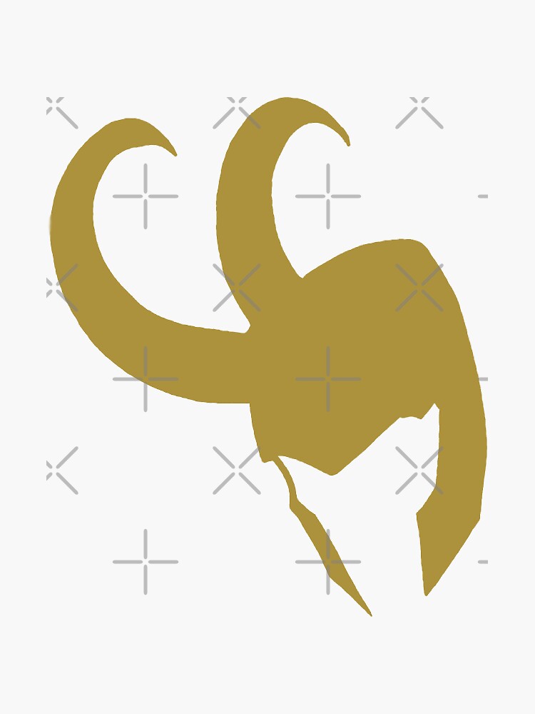 "Loki's Gold Helmet" Sticker for Sale by Taurusmon-Di | Redbubble