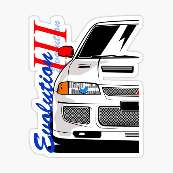 "Lancer Evolution III" Sticker for Sale by CopiPanilArt | Redbubble