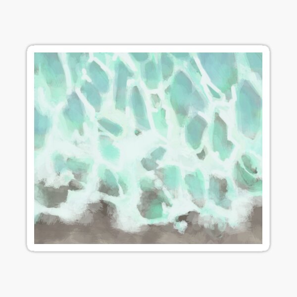 "Seafoam Tickling My Toes" Sticker for Sale by EssarangArt | Redbubble