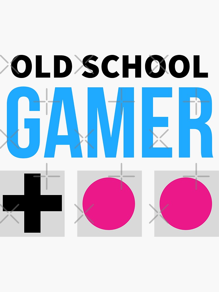 "Old School Gamer" Sticker for Sale by oneworlddesign | Redbubble