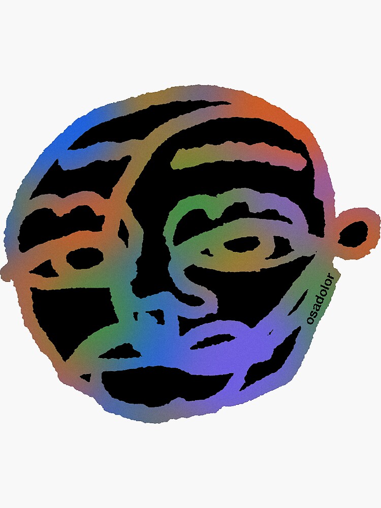 "osadolor: the logo (multi-color & white)" Sticker for Sale by osadolor ...