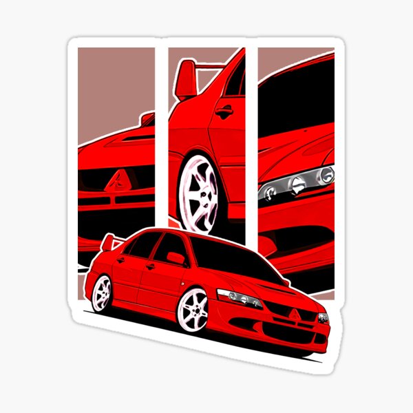 "Lancer Evolution VIII" Sticker for Sale by CopiPanilArt | Redbubble
