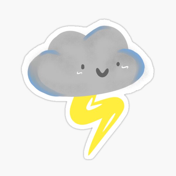 "thundercloud !" Sticker for Sale by killunart | Redbubble