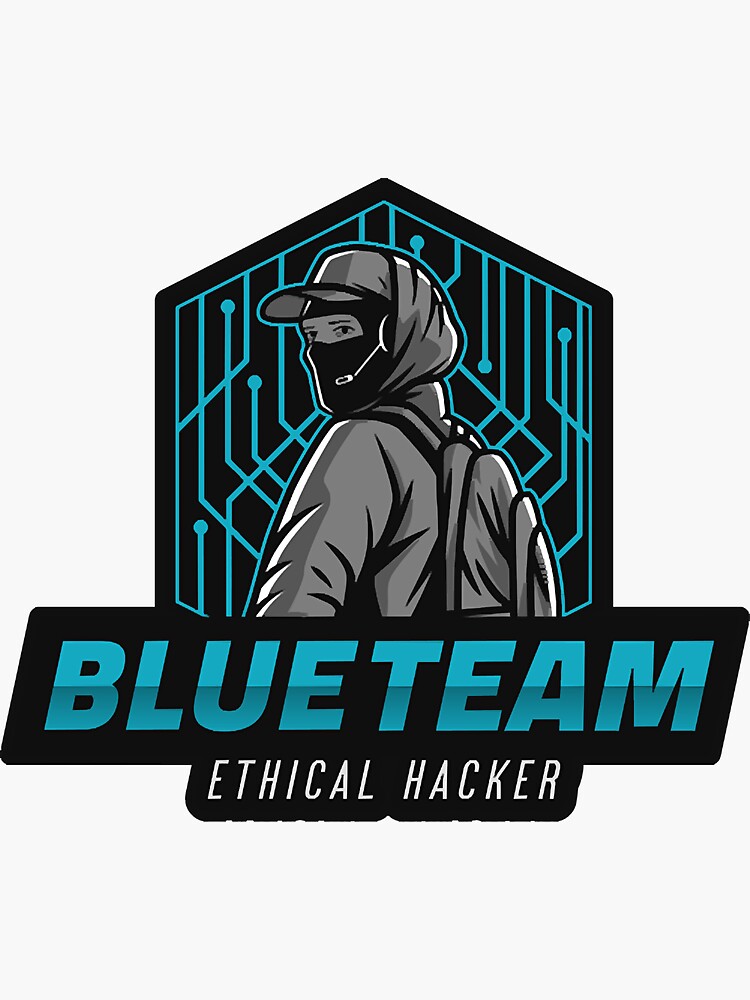 "Blue Team Hacker Design " Sticker for Sale by Jwana06 | Redbubble
