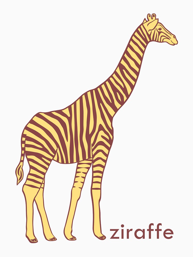 "A stripy giraffe? No, it's a Ziraffe" T-shirt for Sale by Leebling ...