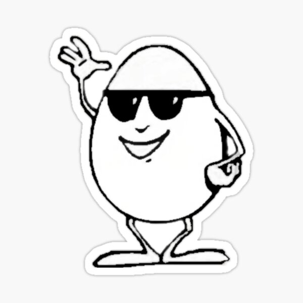 "Egg Wave Guy" Sticker for Sale by JSchwizzy | Redbubble