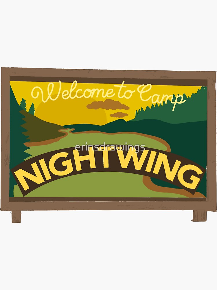 "Camp Nightwing Fear Street " Sticker for Sale by erinsdrawings | Redbubble