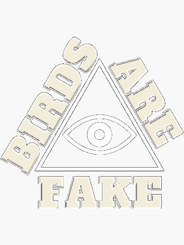"Birds Are Fake" Sticker for Sale by daBulldog | Redbubble