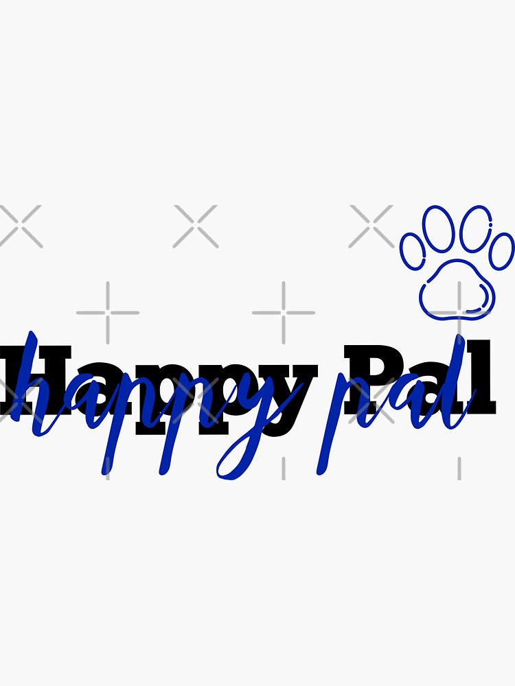 "Happy Pal" Sticker for Sale by yulideleon | Redbubble