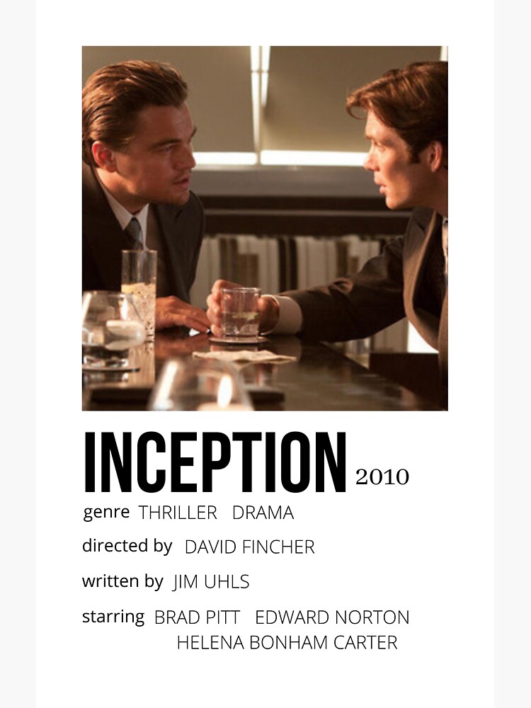 "Inception - Polaroid Movie Poster" Sticker for Sale by crawrams32 ...