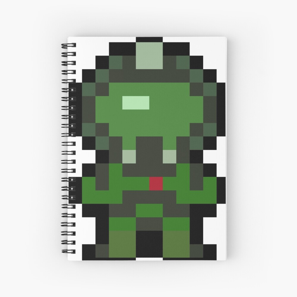 "Pixel Doomguy" Spiral Notebook by ImpishMATT | Redbubble