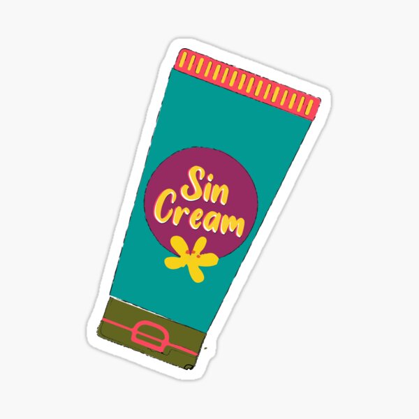 "Sin Cream" Sticker for Sale by HueBerry | Redbubble
