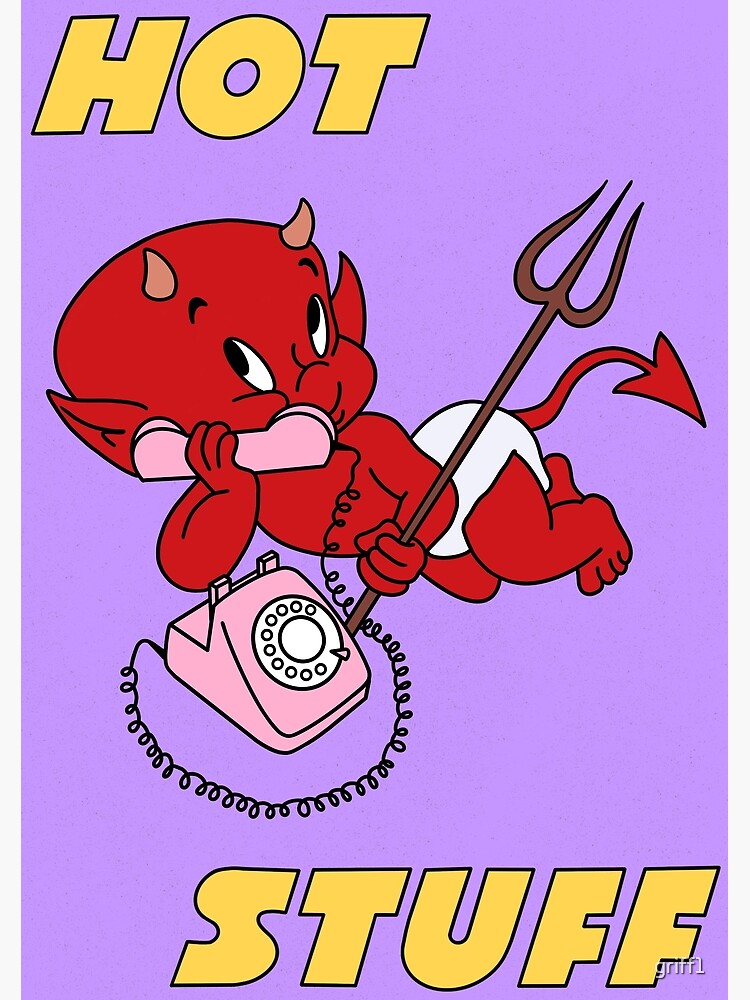"Hot Stuff the Little Devil (Purple)" Poster for Sale by griff1 | Redbubble