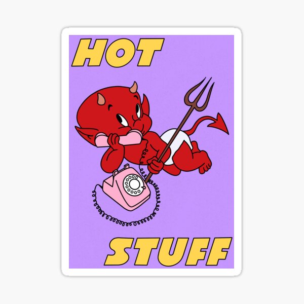 "Hot Stuff the Little Devil (Purple)" Sticker for Sale by griff1 ...
