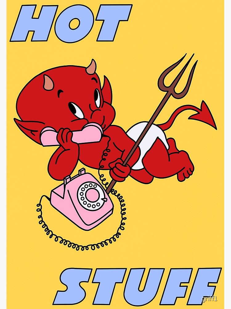 "Hot Stuff the Little Devil (Yellow)" Poster by griff1 | Redbubble