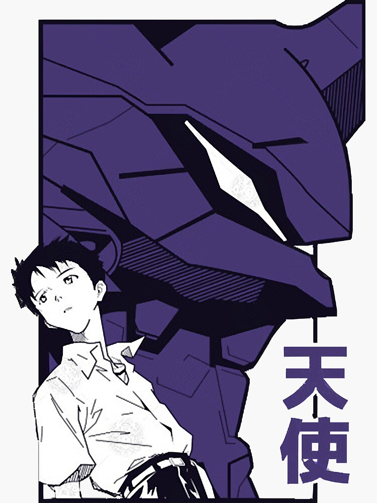"Eva 01 shinji " Sticker for Sale by IlseSchwanke | Redbubble