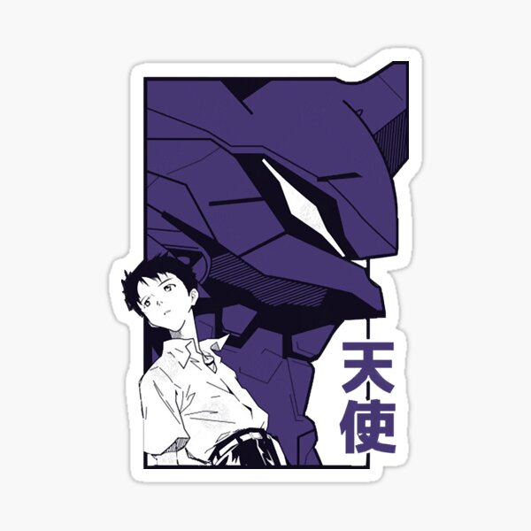 "Eva 01 shinji " Sticker for Sale by IlseSchwanke | Redbubble