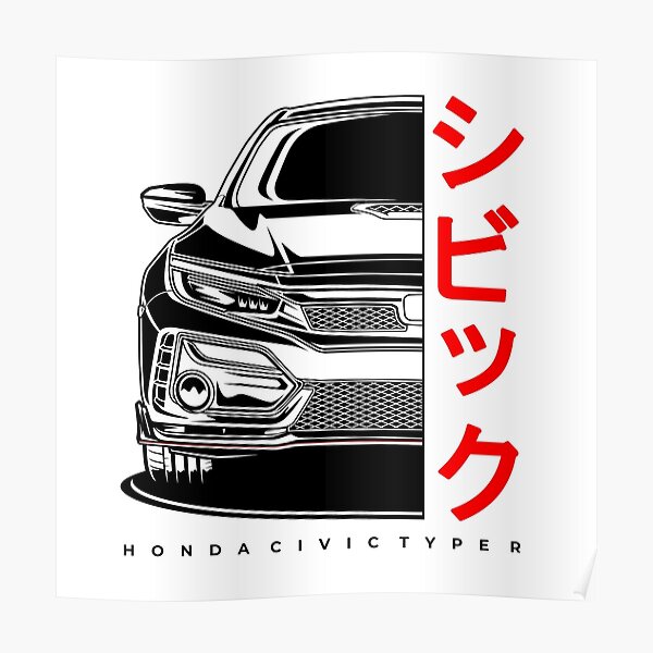 "Civic Type R" Poster by powerstudio | Redbubble