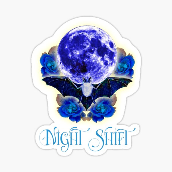 "night shift" Sticker for Sale by sandpiperstudio | Redbubble