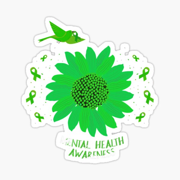 "Mental Health Awareness Flowers Mental Health" Sticker for Sale by ...