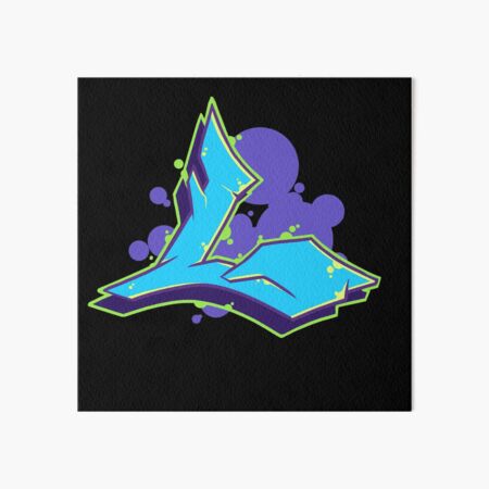 "Letter L - Graffiti Street Art Style Blue" Art Board Print by ...