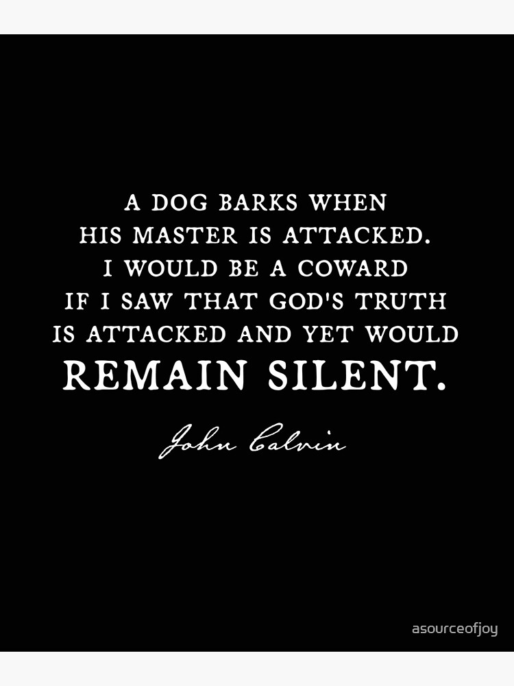 "Remain Silent - Christian Bible quote truth Calvin" Poster for Sale by ...