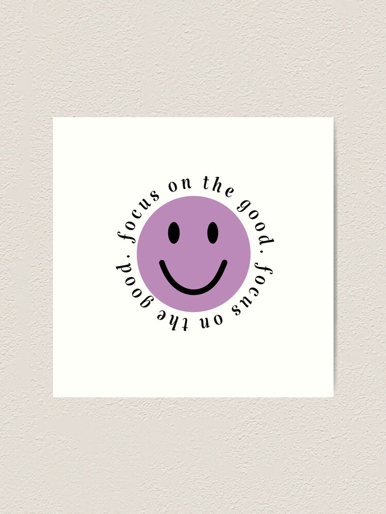 "purple focus on the good smiley face" Art Print for Sale by ...