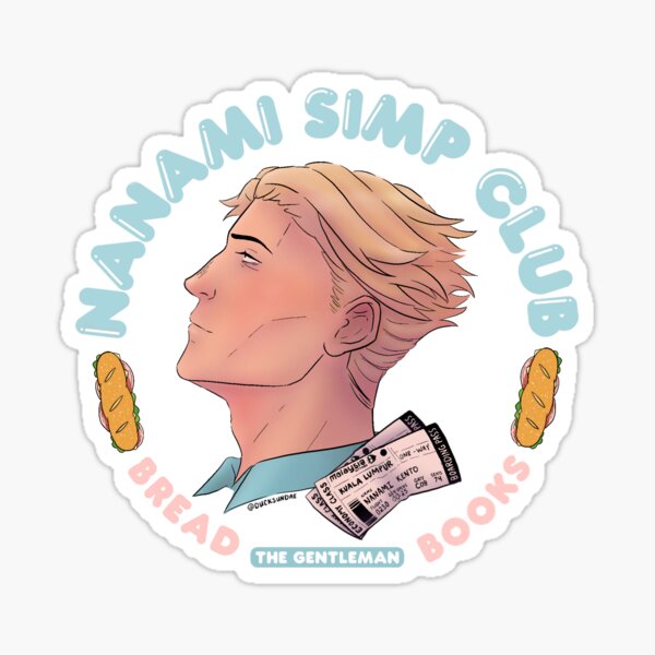 "NANAMI SIMP CLB" Sticker for Sale by ducksundae | Redbubble