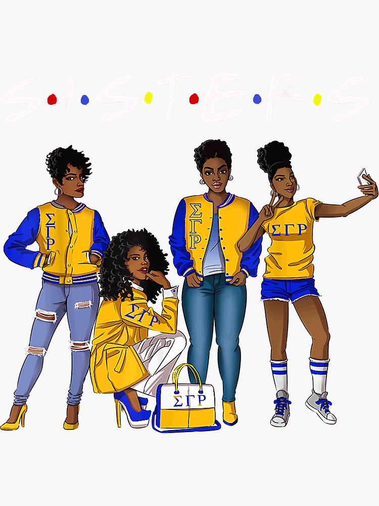 "Sigma Afro Girl Friends Gamma Sisters Rho SGR" Sticker for Sale by ...