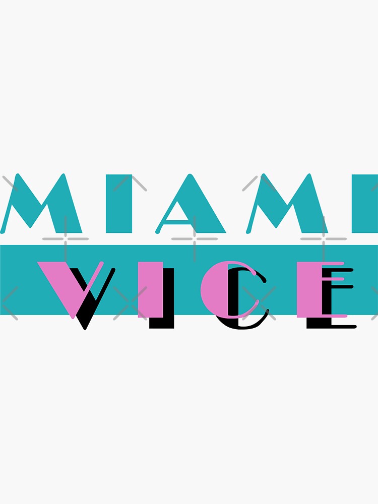"Miami Vice" Sticker for Sale by h2cinedesign | Redbubble