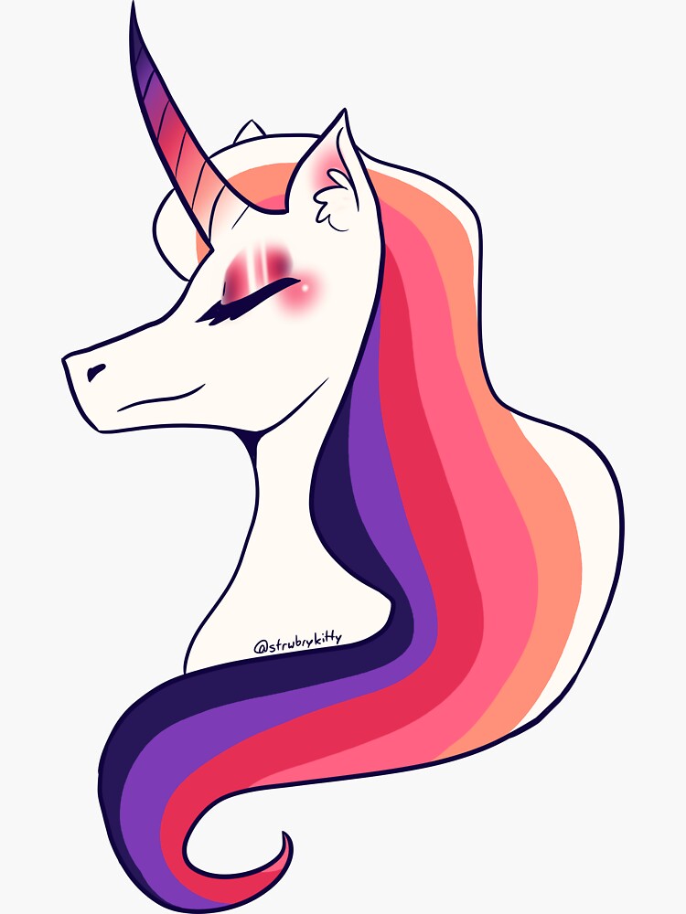 "Cinthean Pride Unicorn" Sticker for Sale by strwbrykitty | Redbubble